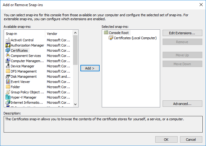 Create CSR and Key with Microsoft Management Console (MMC)