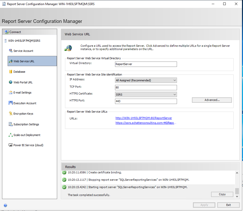 Secure Microsoft’s SQL Server Reporting Services with SSL/TLS