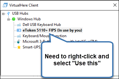 Code Signing with FIPS USB Token on a Windows HyperV